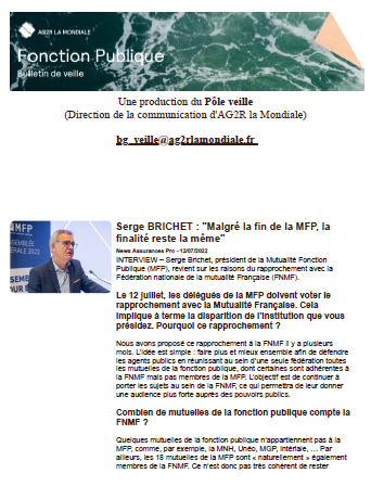 New Assurances Pro - 12/07/2022Serge Brichet : Malgré la fin de la MFP ...